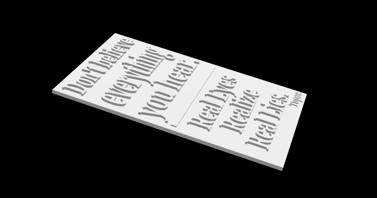 2Pac Sign Quote. by ItsOptic_xyz | Download free STL model | Printables.com