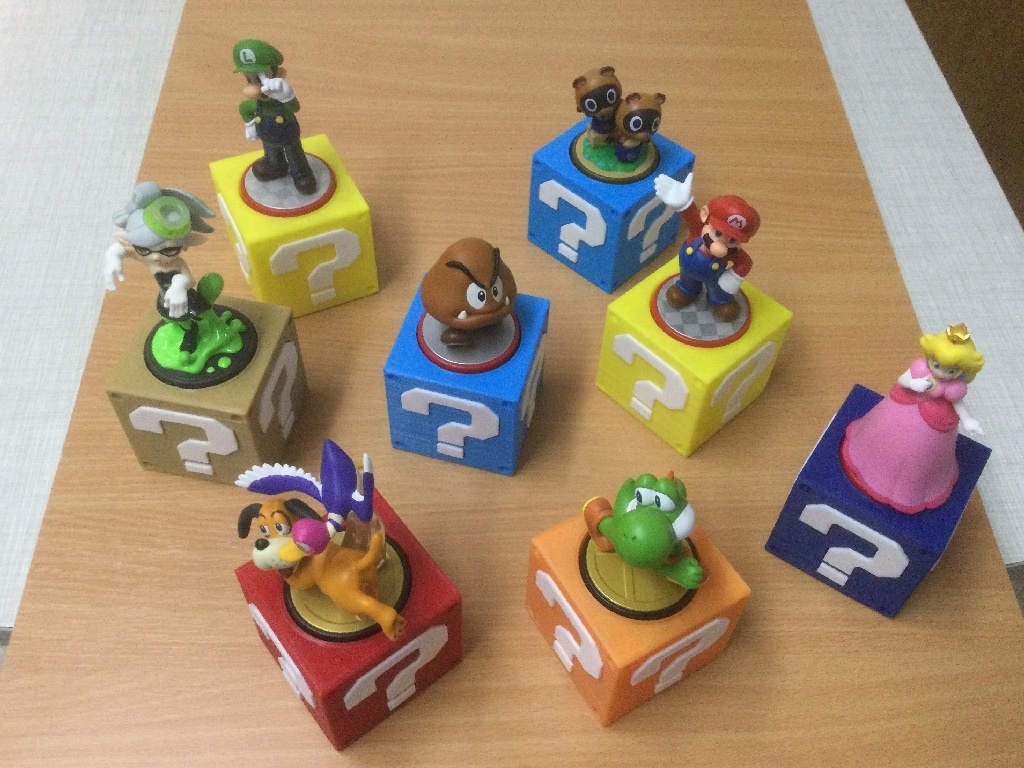 Mario Question Mark Block Amiibo Stand (Customizable) by geit_de ...