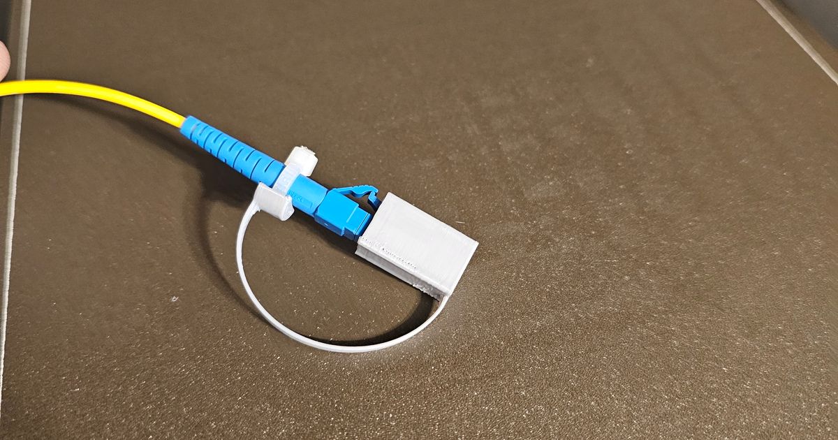 LC Fiber Cap - Single with attached Holder by McTech3D | Download free ...