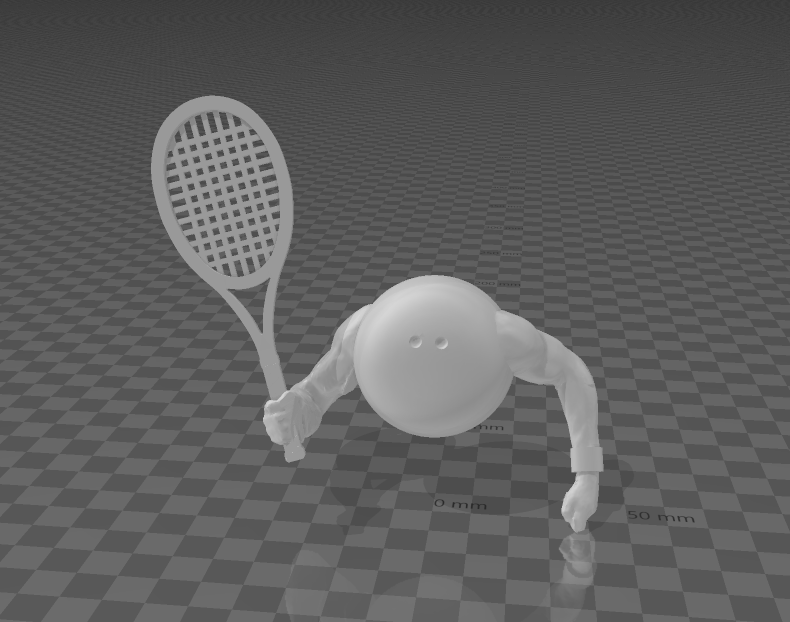 Squash ball holding a racquet by Serge Nader | Download free STL model ...
