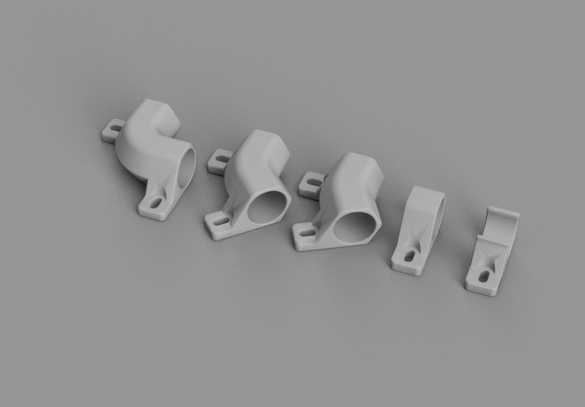 Tube_Pipe Clamp/Clip Ø20mm Hexagonal - Clips per fissaggio tubi Ø20mm ...