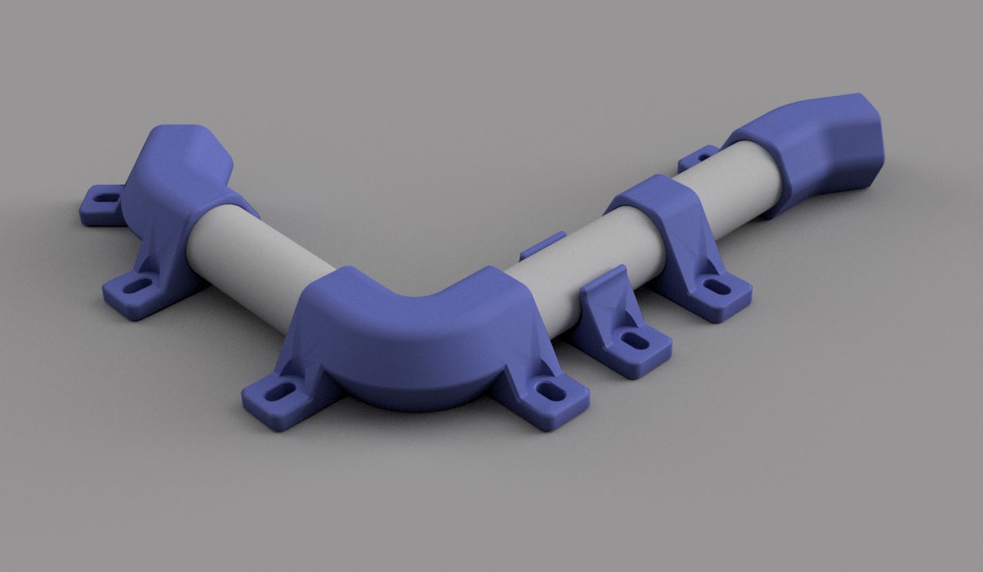 Pipe fittings Clamp/Clip Ø20mm Hexagonal - Clips per fissaggio tubi ...