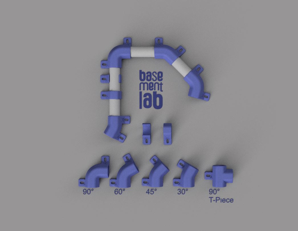 Pipe fittings Clamp/Clip Ø20mm Hexagonal - Clips per fissaggio tubi ...