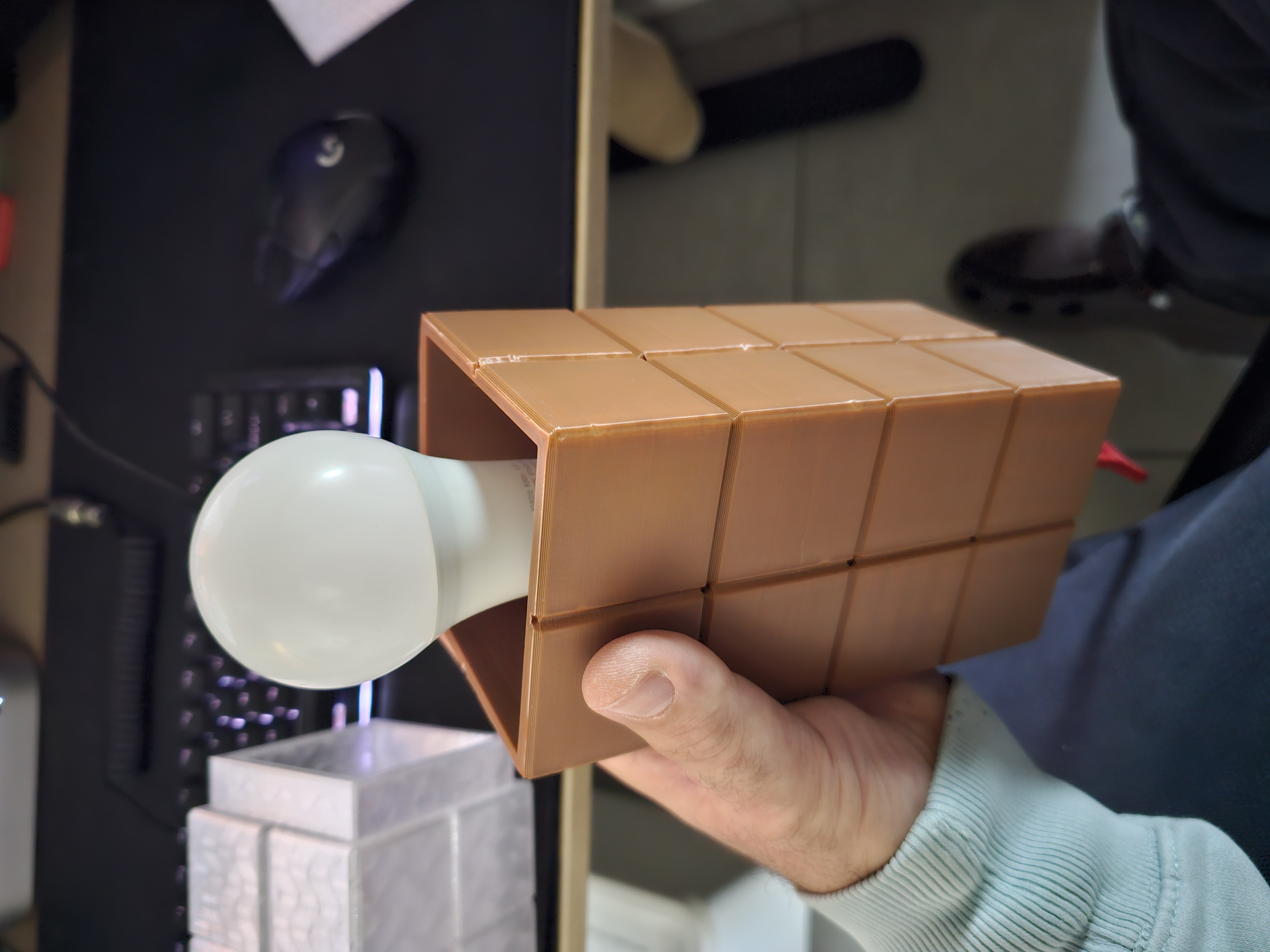 E27 bulb Minecraft torch by curcuz | Download free STL model ...