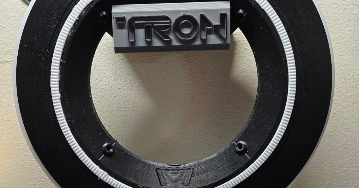 Tron Disk Holder Wall mount by Troy | Download free STL model | Printables.com