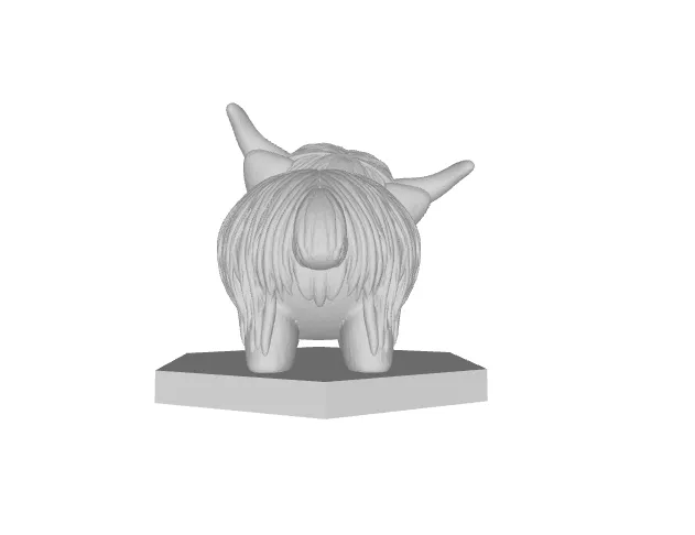 Highland Cow With Base by Penguino | Download free STL model ...