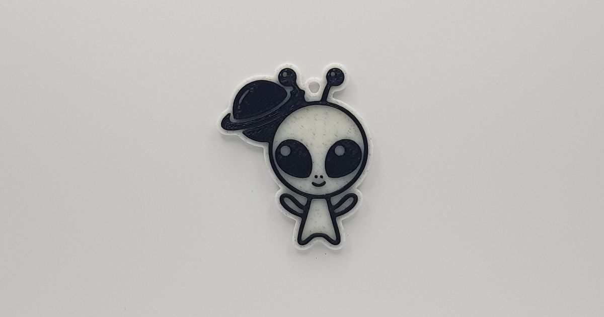 Cute Alien Keychain by FC2M3D | Download free STL model | Printables.com