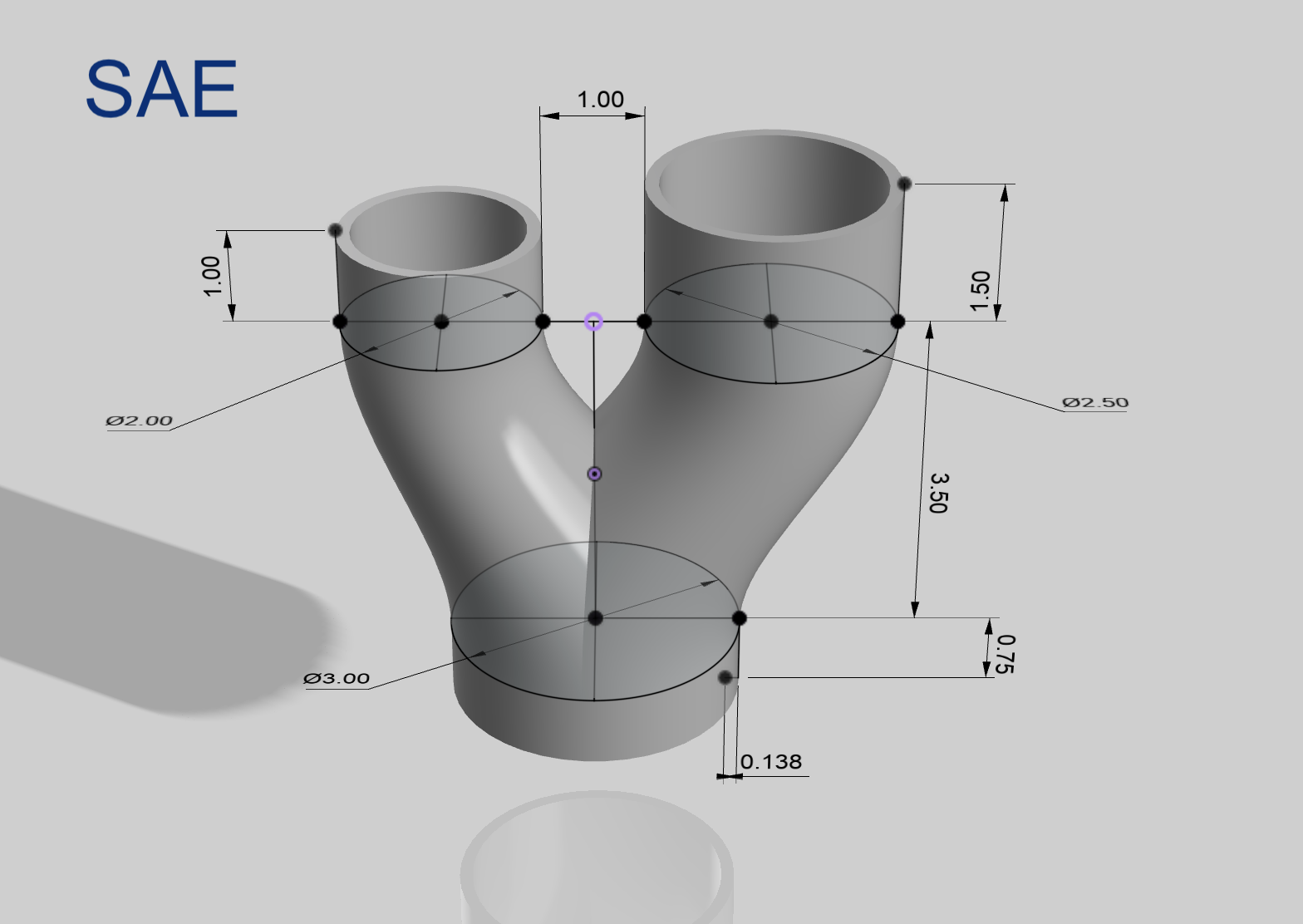 Parametric Y Pipe or Hose Fitting by mscalora | Download free STL model | Printables.com