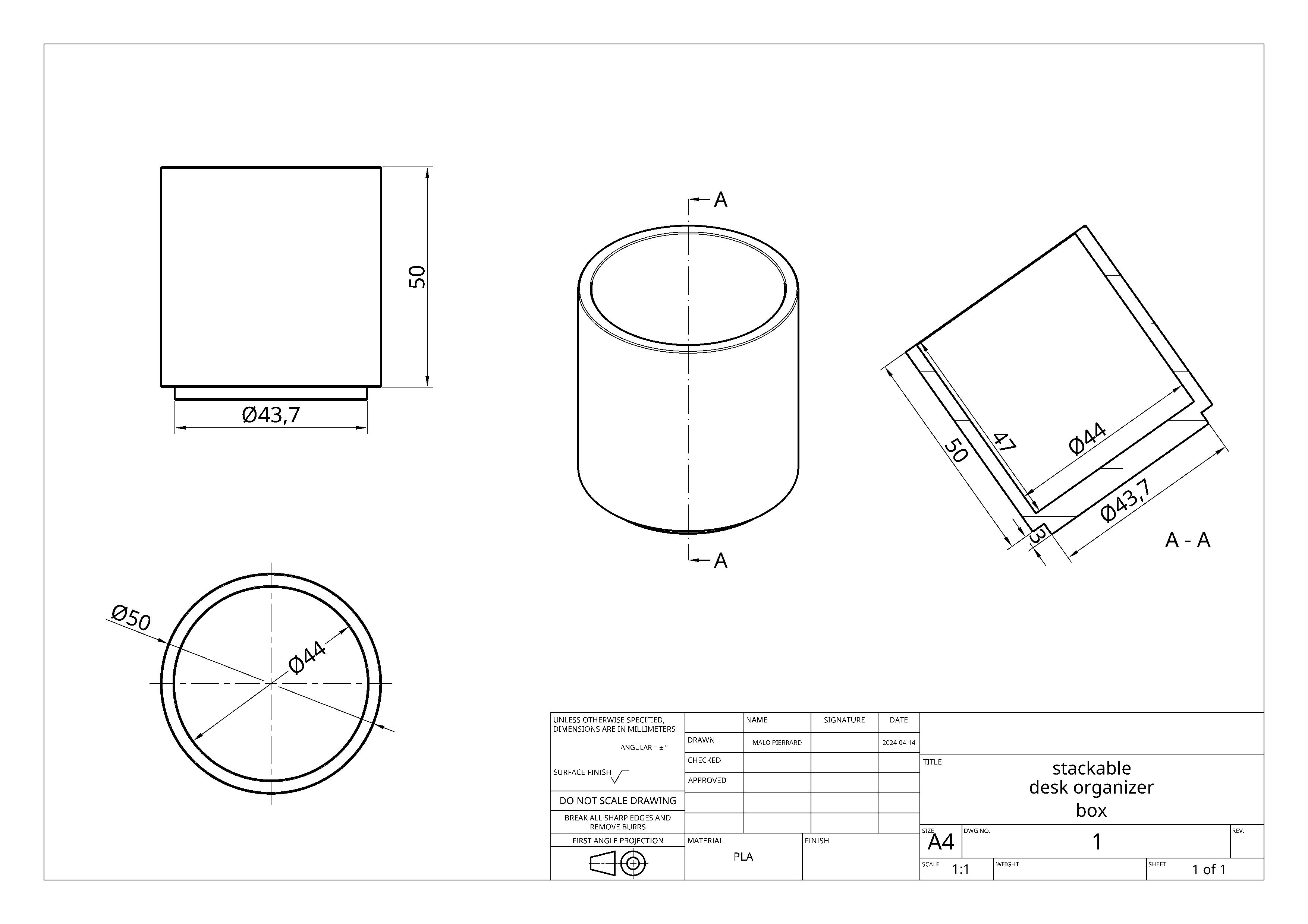 stackable boxes by Malo Pierrard | Download free STL model | Printables.com