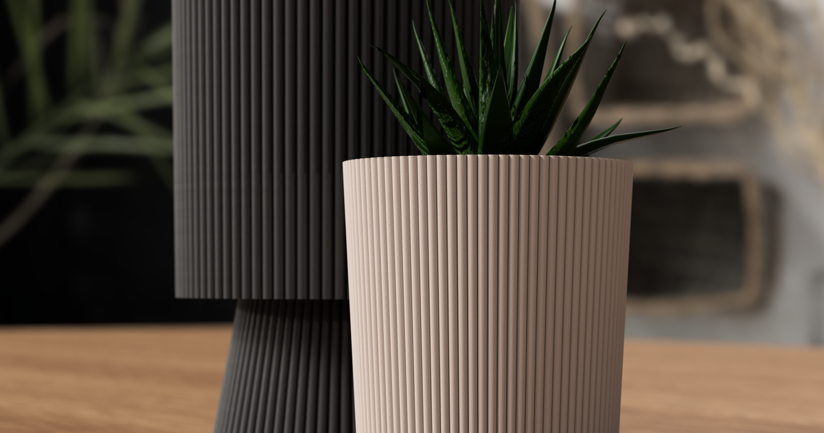 Planter with drip container by Sabre Design | Download free STL model ...