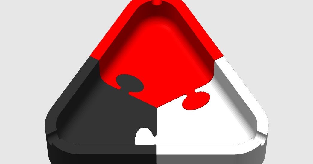 Triangle puzzle ashtray by Next level creations | Download free STL ...