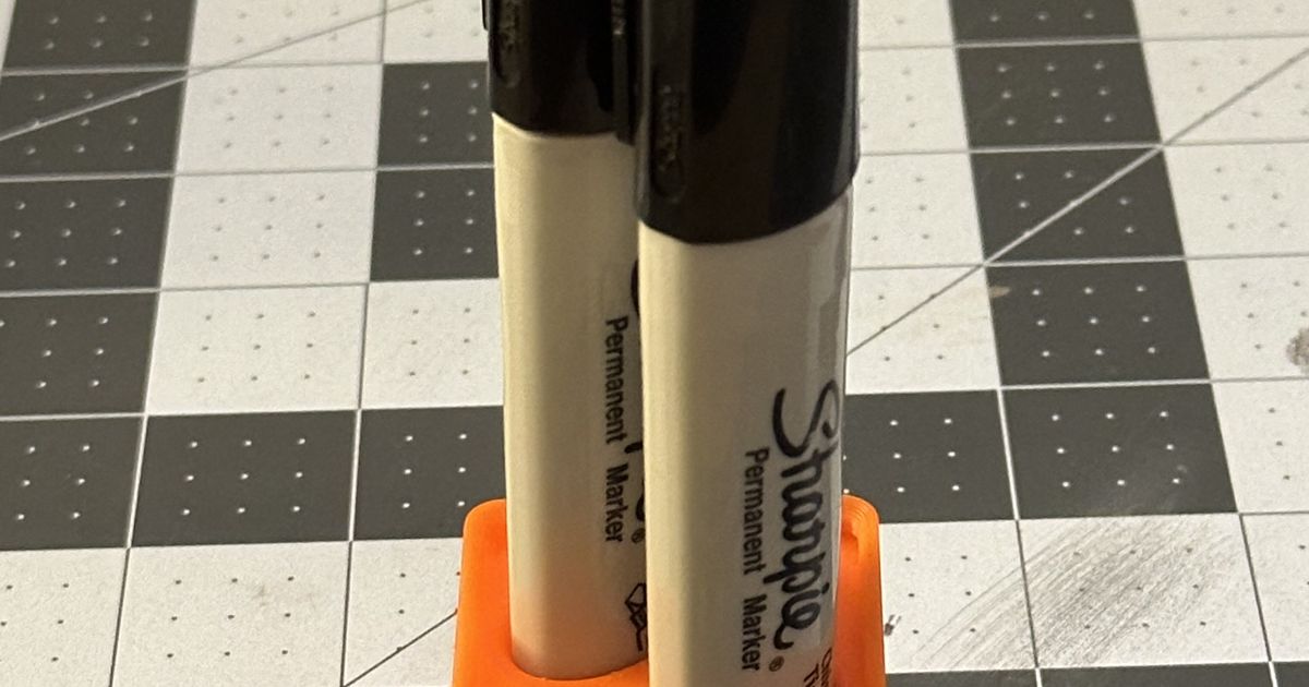 Gridfinity 1x1 Chisel Tip Sharpie Holder x2 by Cinema3D | Download free ...