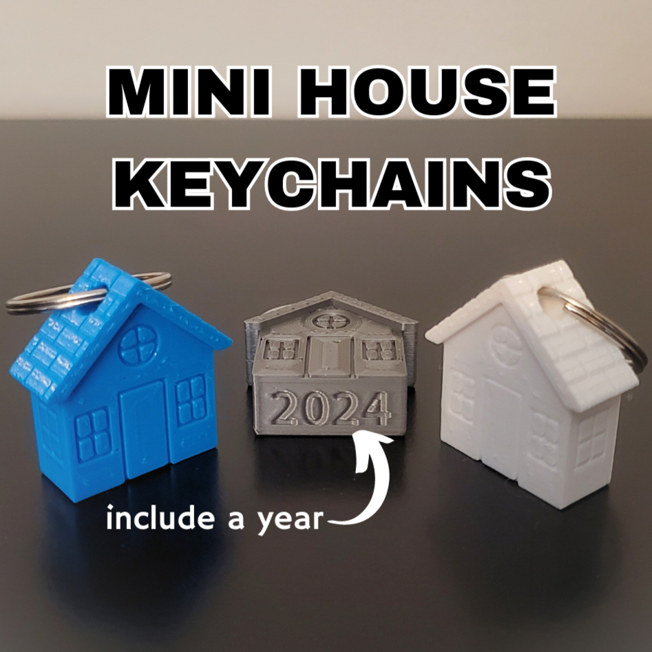 Mini House Keychains by Ziggy | Download free STL model | Printables.com