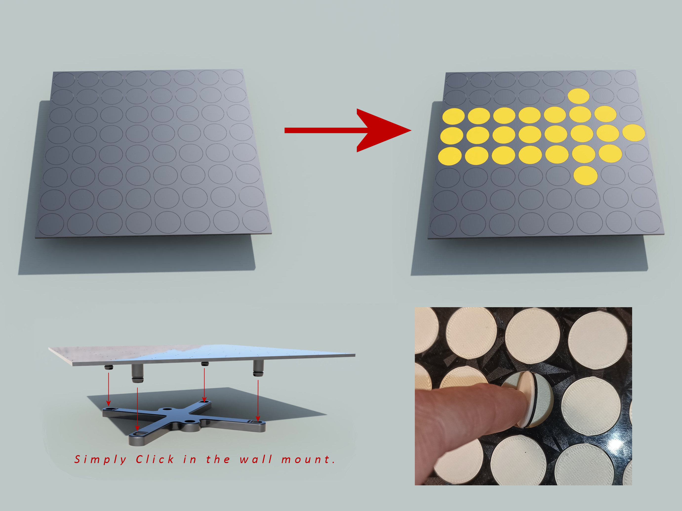 Dot Matrix Tiles (print in place) by Wim V | Download free STL model ...