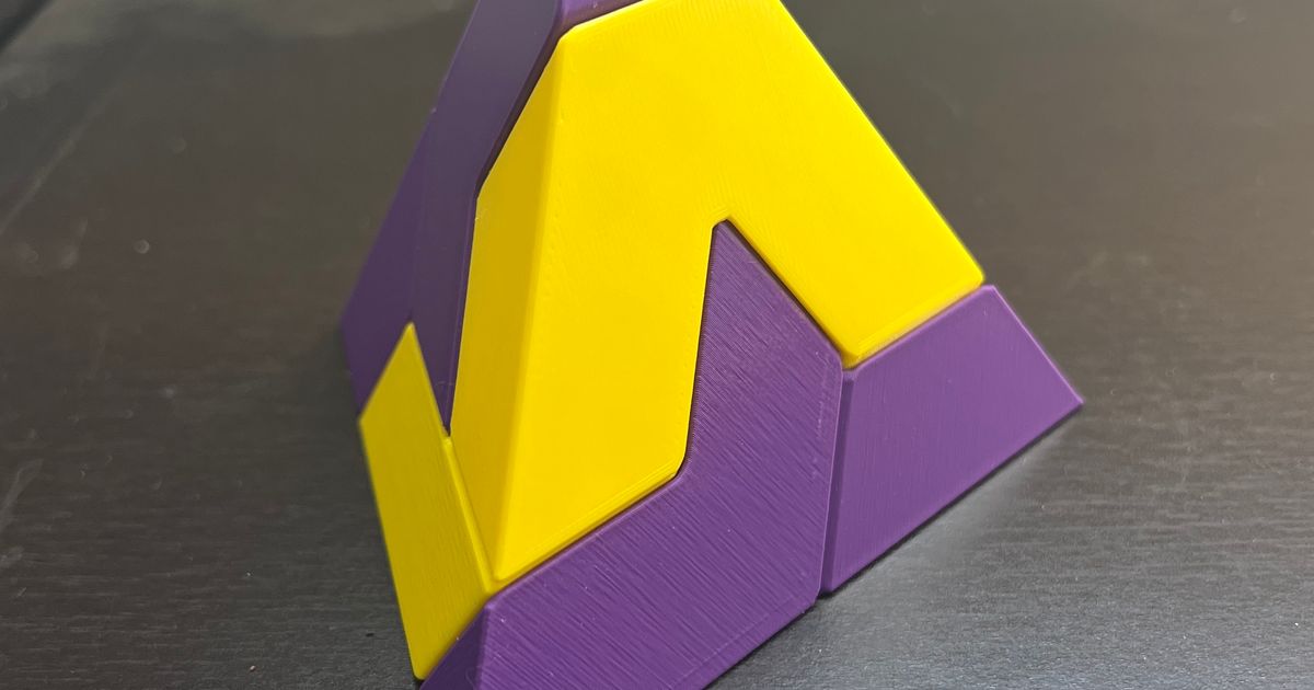 Four Piece Tetrahedron by G Bell | Download free STL model | Printables.com