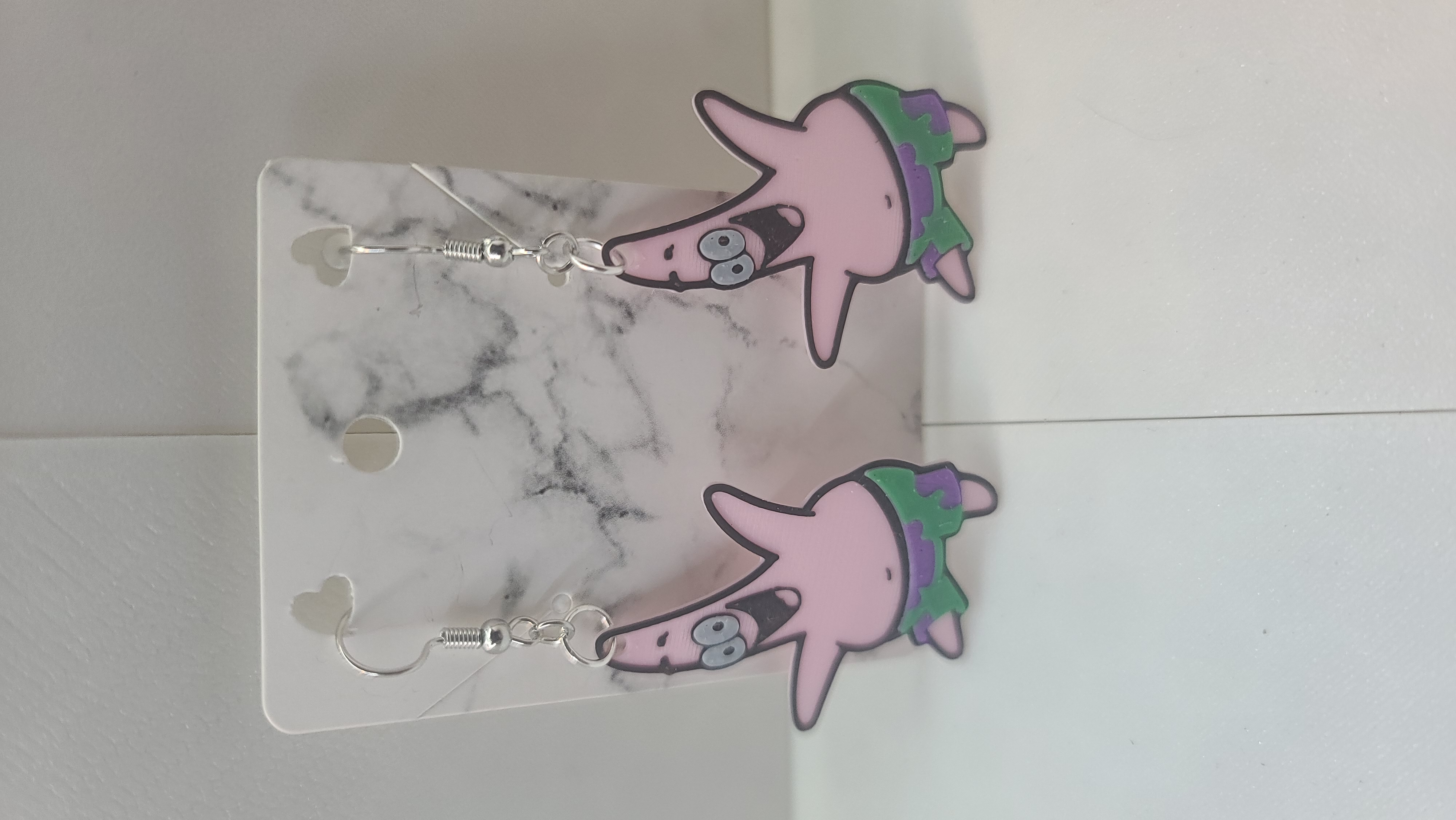 Patrick Star (SpongeBob) Earrings Layered by Dohara | Download free STL ...