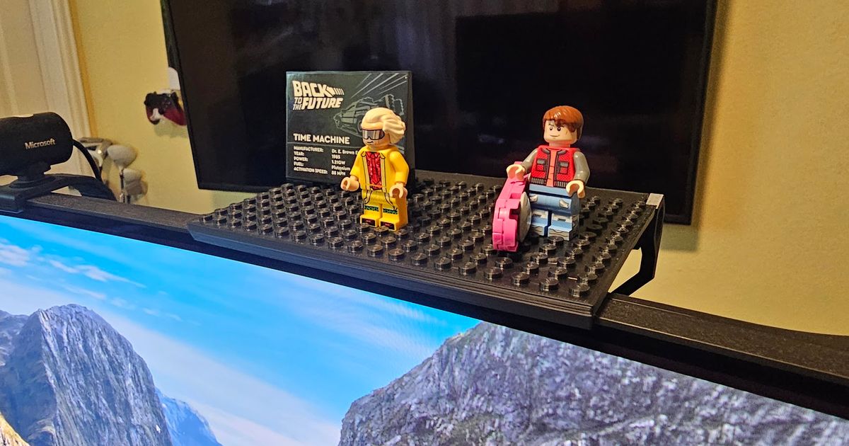 Adjustable Lego Compatible Monitor Shelf - Fits most monitors by Austin ...