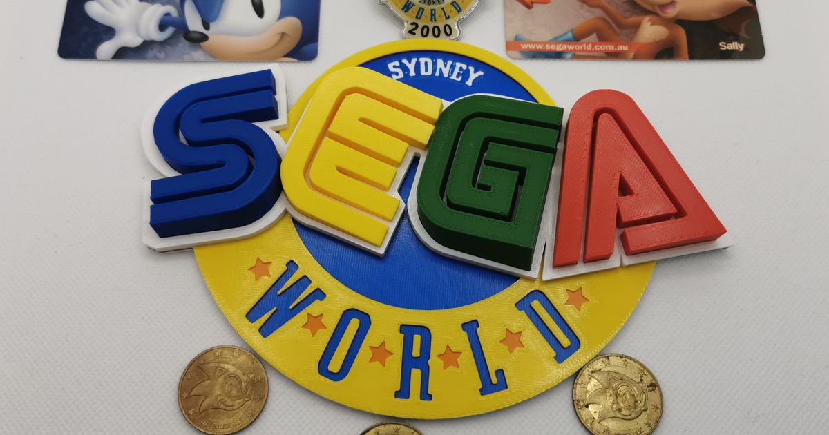 Sega World Sydney Logo by Offbeat Printing | Download free STL model ...