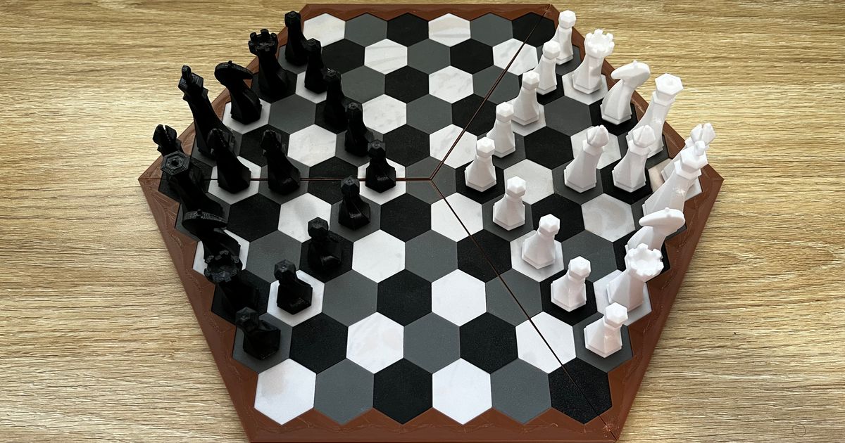 Hexagonal Chess Board by John Valavanis | Download free STL model | Printables.com