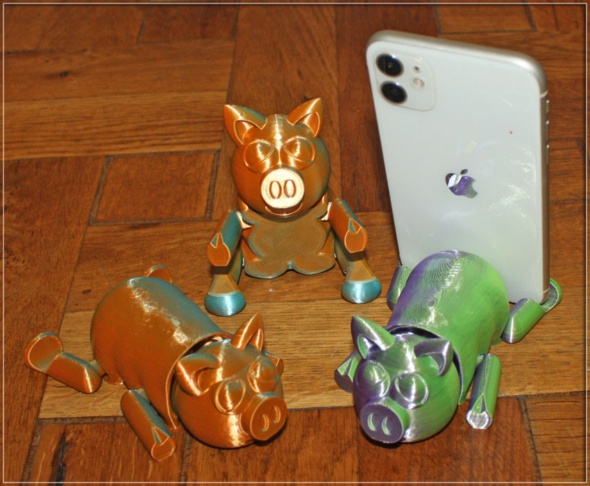 Flexi Pig Phone Stand by Kalbo | Download free STL model | Printables.com