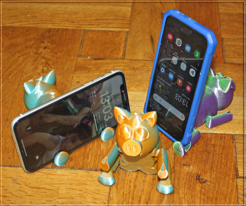 Flexi Pig Phone Stand by Kalbo | Download free STL model | Printables.com