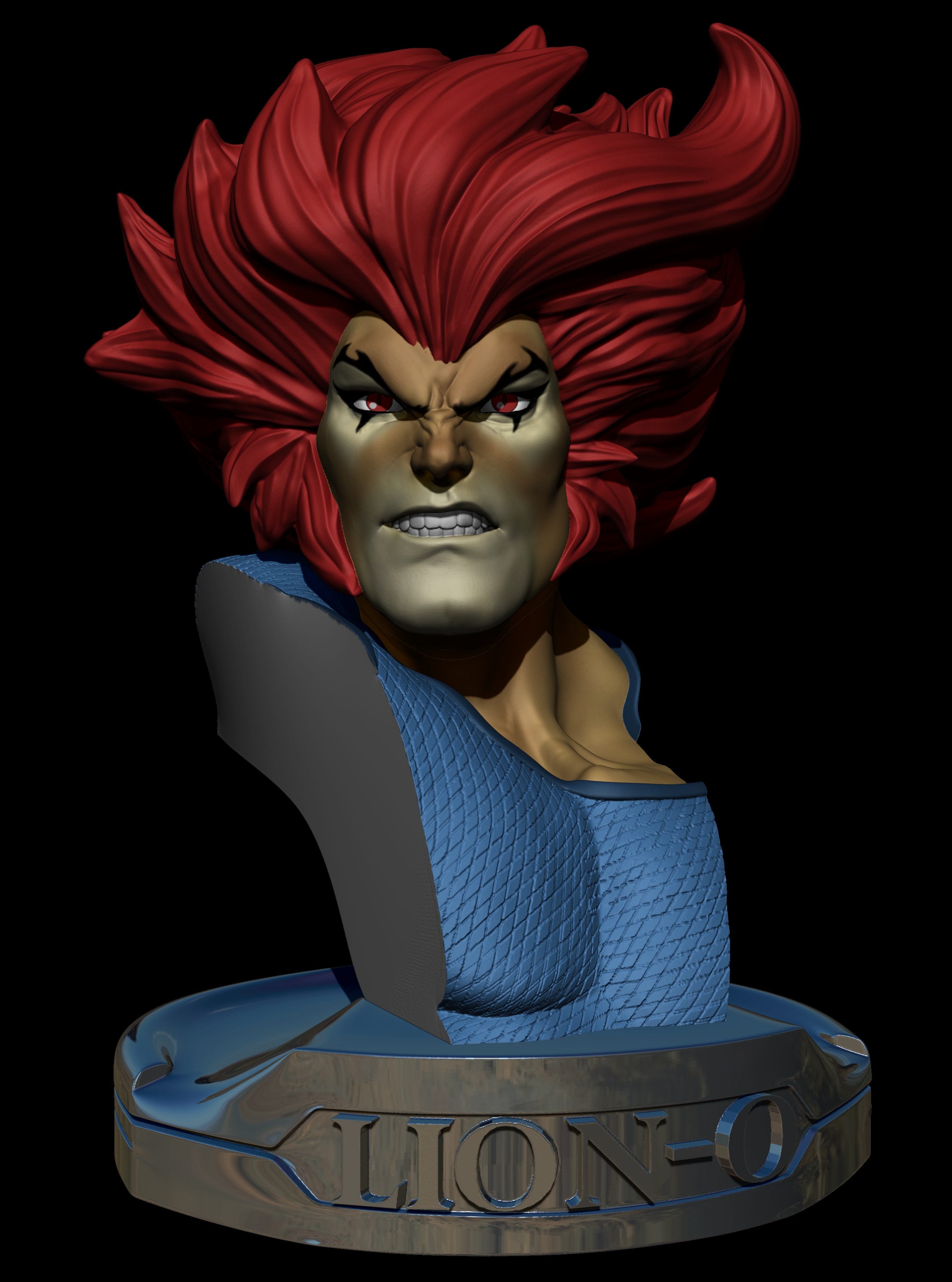Lion O Thundercats bust fanart 3d printing STL files collectibles by CG Pyro by hervingarciaa ...