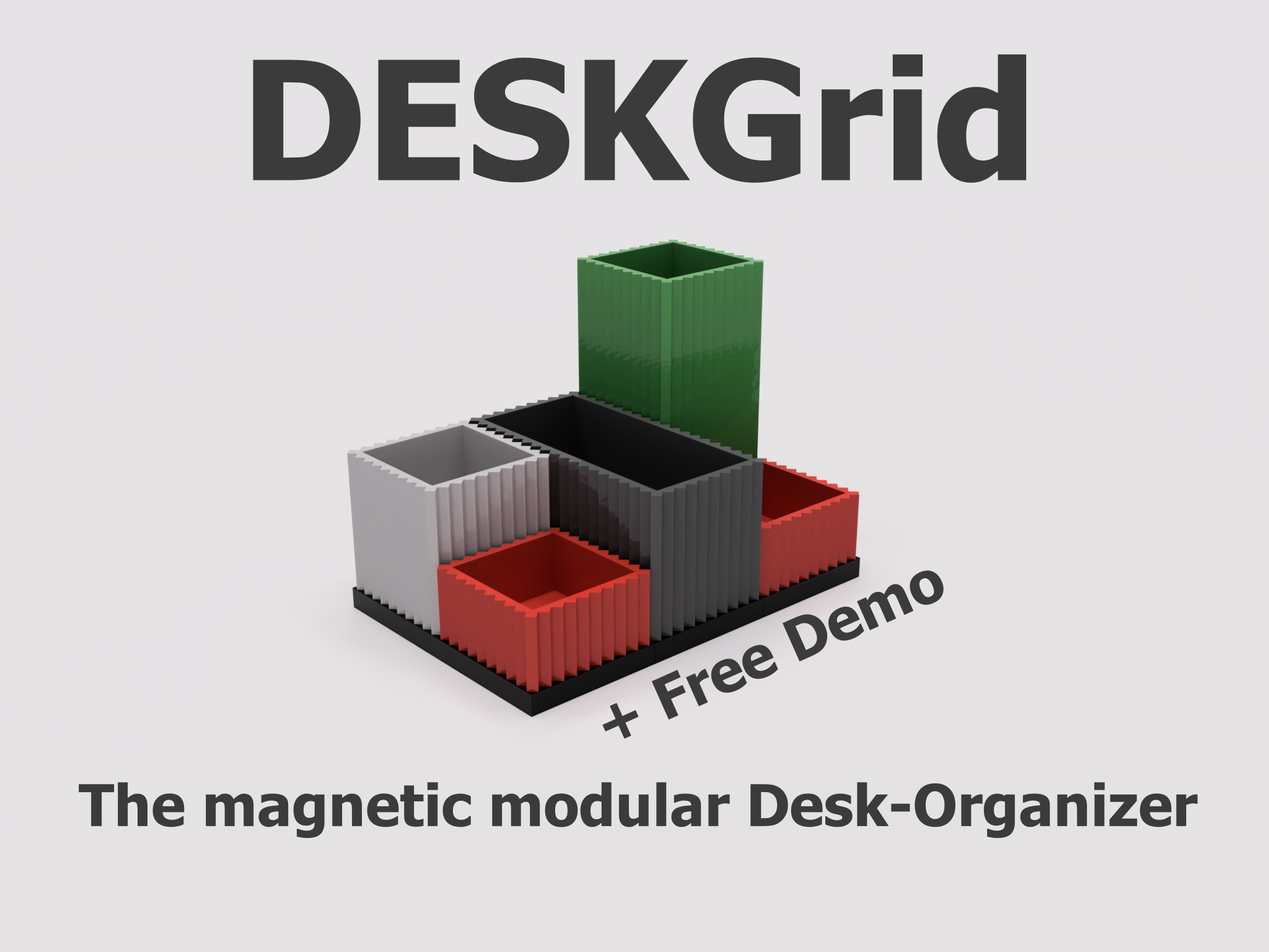 DESKGrid The magnetic modular Desk Organizer von Ben Eckhardt Printables Store