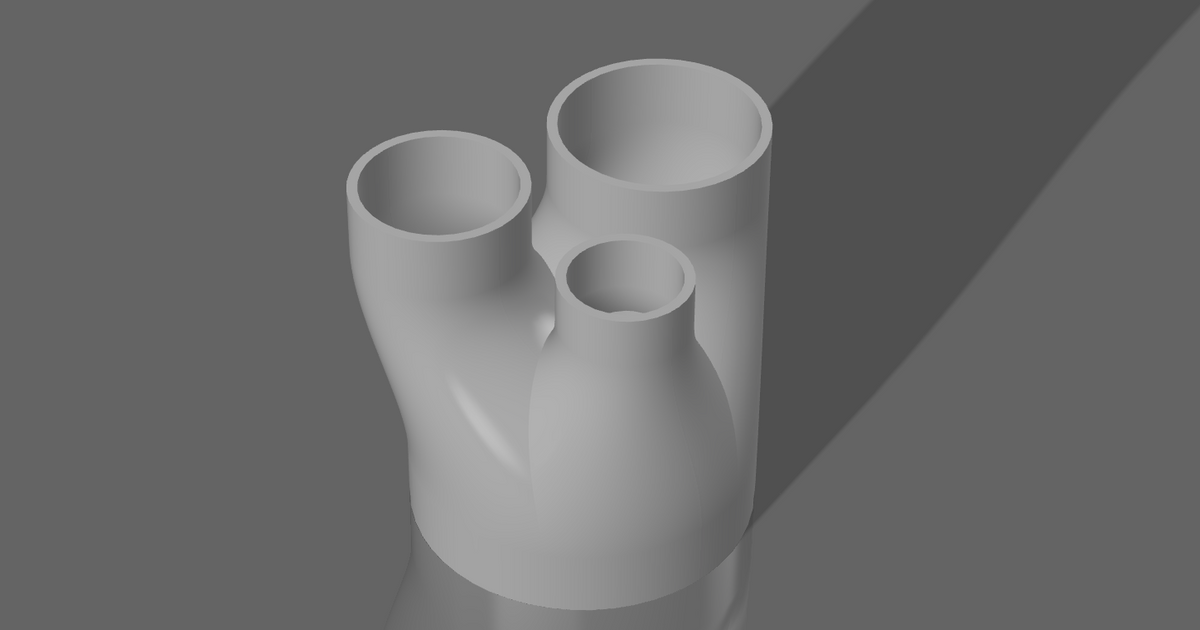 Parametric Three Way Splitter Pipe or Hose Fitting by mscalora | Download free STL model ...