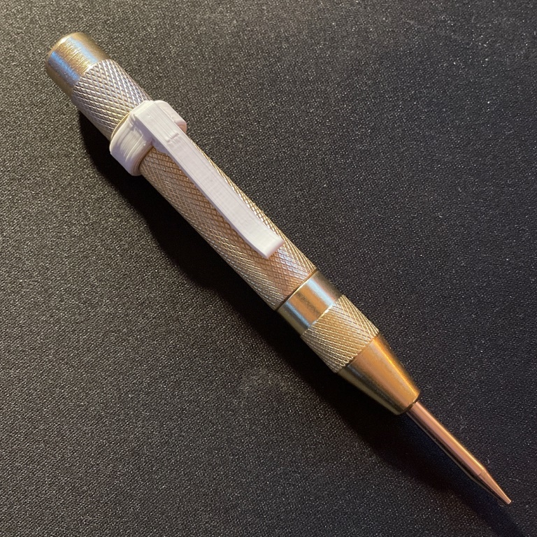 Center Punch Pen clip by BASt | Download free STL model | Printables.com