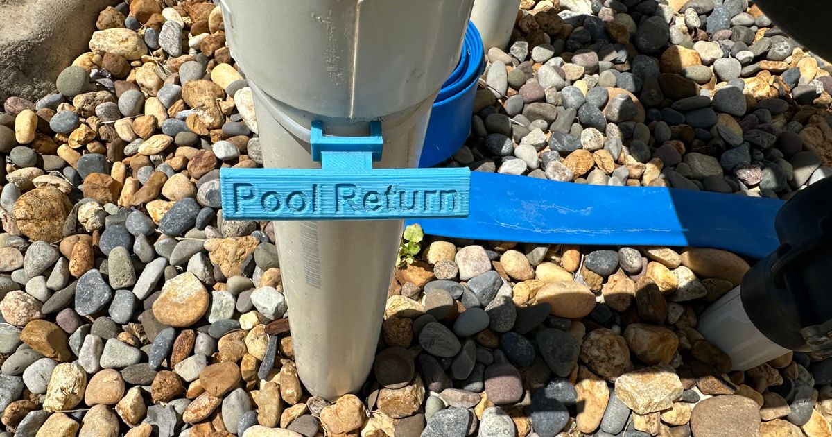 Pool Equipment Labels by Chris D | Download free STL model | Printables.com