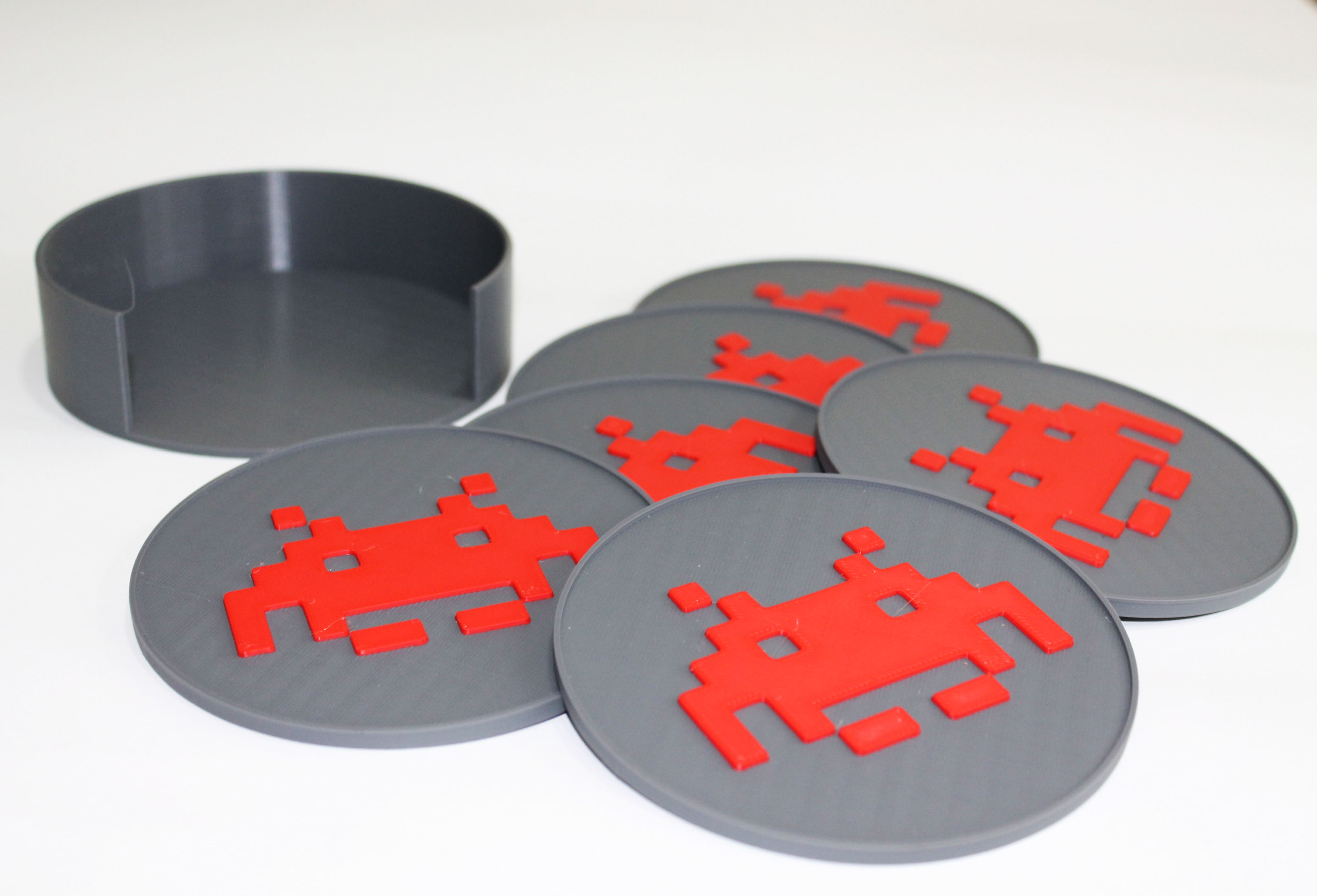 Space invaders coaster by Franchescor | Download free STL model ...