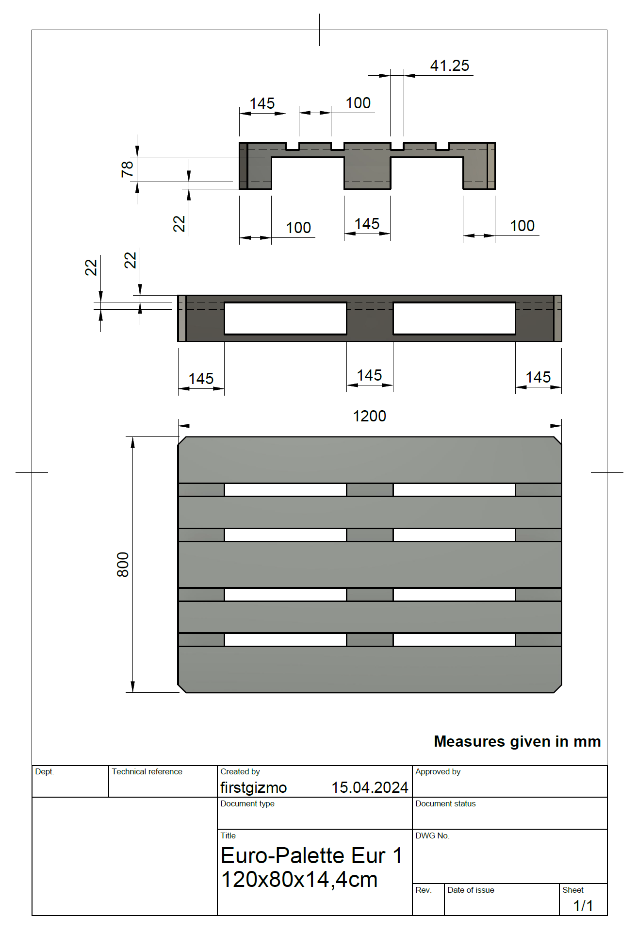 Euro pallet / Europalette 1/10 scale por firstgizmo | Descargar modelo ...