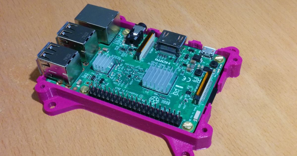 Remixed Raspberry Pi 3 Housing with VESA - corrected screw holes by ...