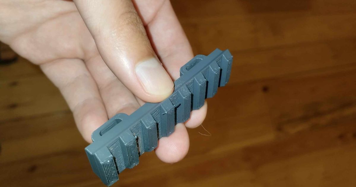 Picatinny Rail for Zip Ties by Minoxidil 5% | Download free STL model ...