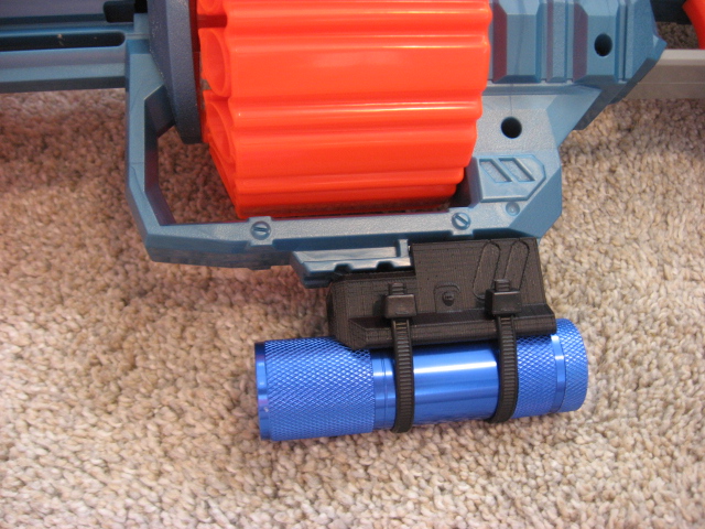 Nerf Flashlight Holder/Mount by 3Dprintfun1000 | Download free STL ...
