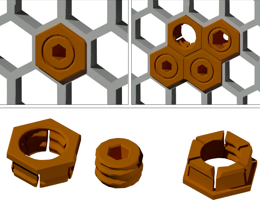 Elegant Screwiverse Inserts for Honeycomb Storage Wall (HSW) by yass ...