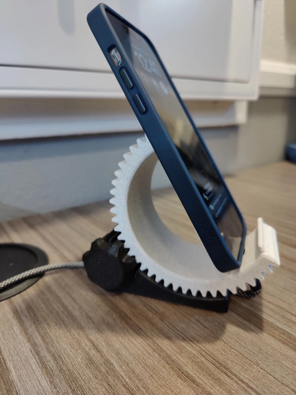 Tilt Phone Stand V2.0 - Charge Cable Mod by jgelwix | Download free STL ...