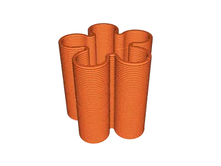 Slinky spring 5 petals flower by Martin | Download free STL model ...