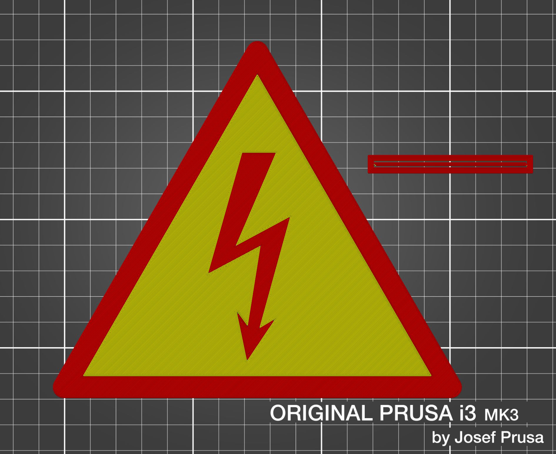 High voltage warning sign ISO 7010 W012 by Mike | Download free STL ...