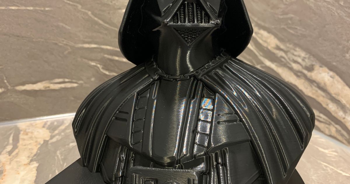 Darth Vader Bust - base+lettering by C B | Download free STL model ...