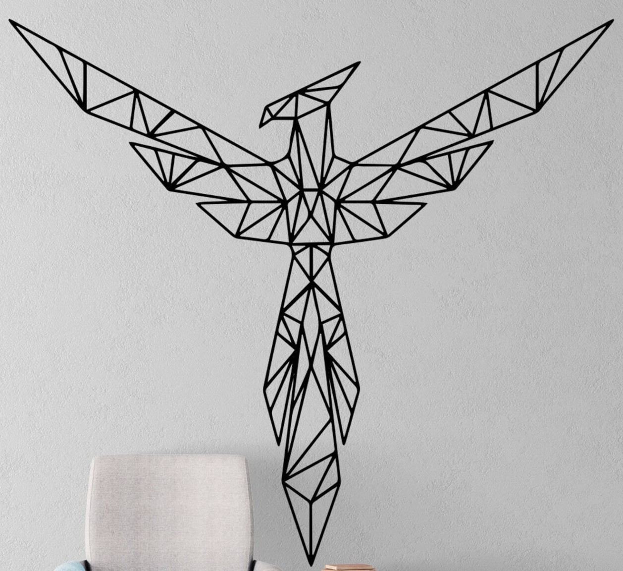 Phoenix - low poly wall art by klimoma | Download free STL model ...