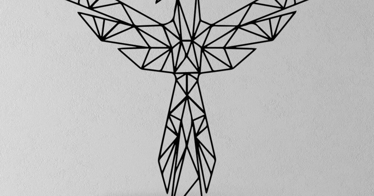 Phoenix - low poly wall art by klimoma | Download free STL model ...