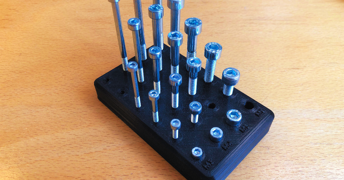 Desktop Screw & Bolt Display Stand M3/M4/M5/M6 by NoExpert | Download ...