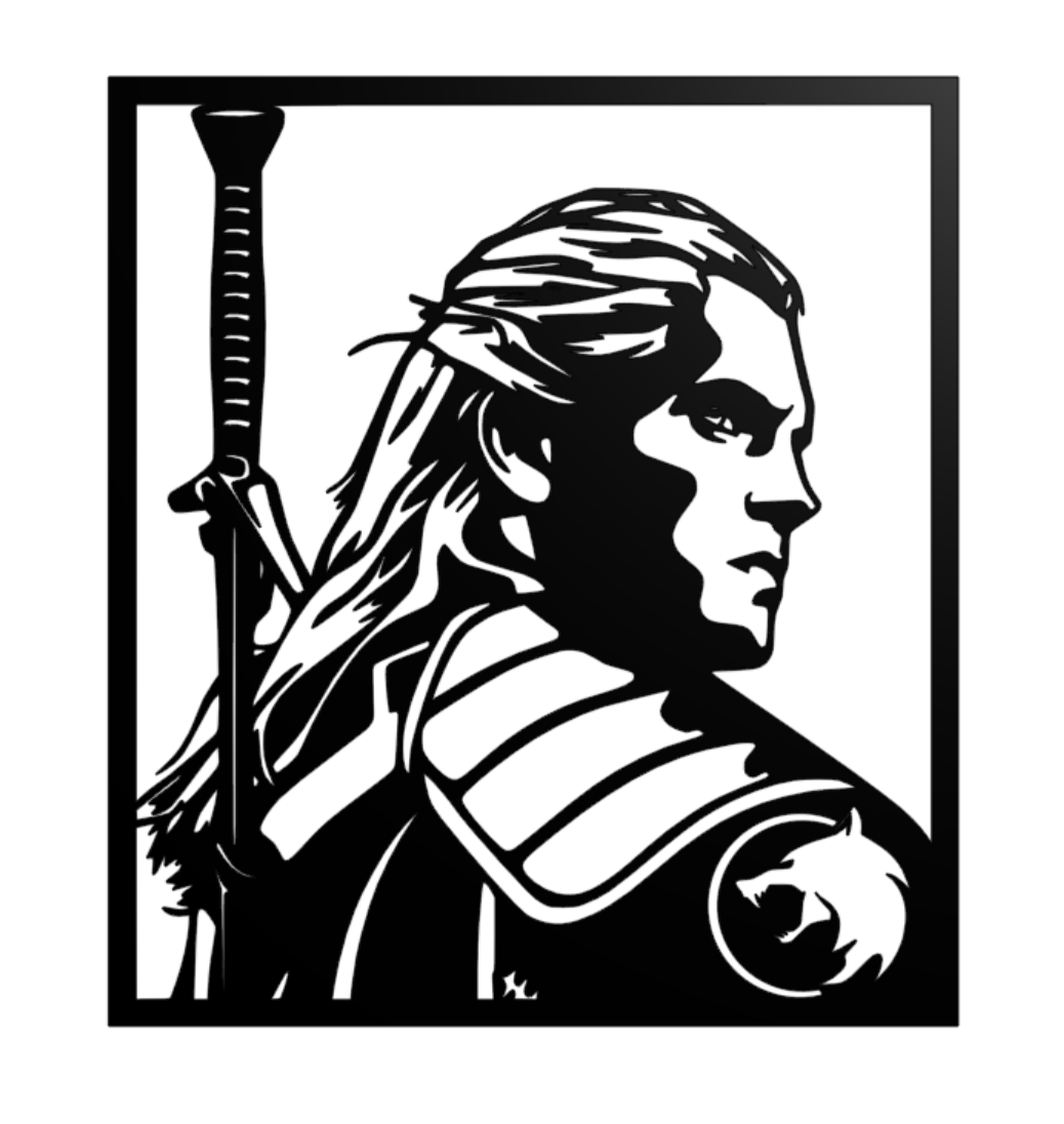 Witcher Geralt of Rivia - wall art by klimoma | Download free STL model ...