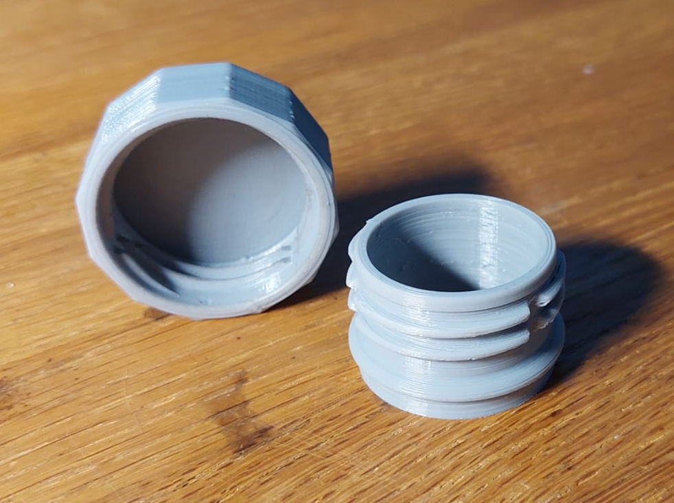 Threaded cap for 25mm tube by Jboon | Download free STL model ...