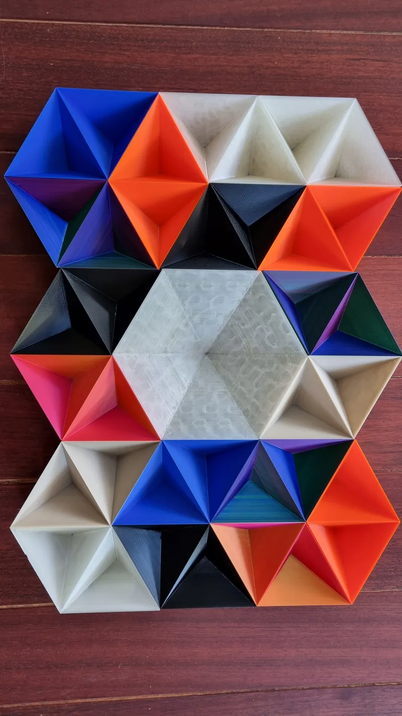 Connectable Inverse Tetrahedrons for Wall Art, Creative Shelves ...