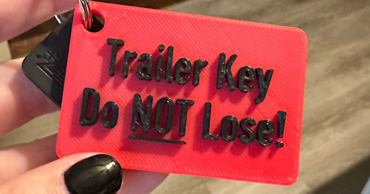 Trailer Lock Key tag by MKLand | Download free STL model | Printables.com