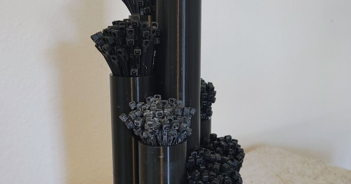 Zip tie storage tower by rebelcommander | Download free STL model ...