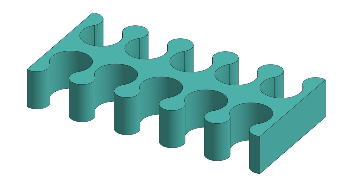 Cat 5e x10 network cable comb by Deuce | Download free STL model ...