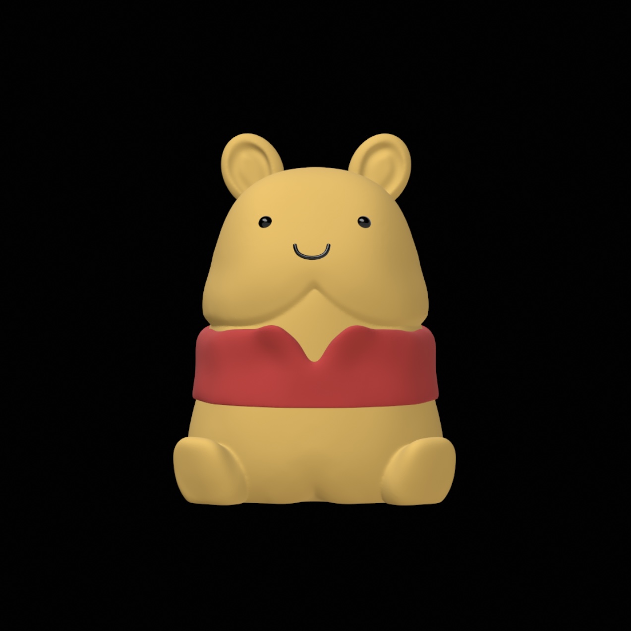 WINNIE THE POO MINI KEY RING by Dick Project | Download free STL model ...